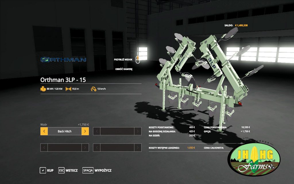 Orthman 3LP - Commode à 15 côtés v1.0 FS19 Mod | FS25 Mods / FS22 Mods