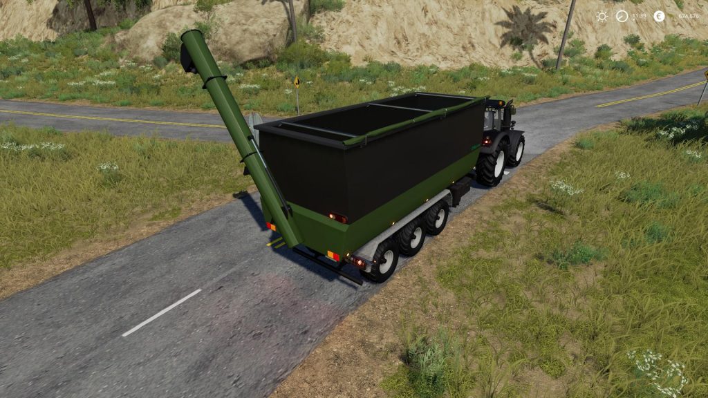 Peecon hooklift Auger Container v1.0 FS19 Mod | FS25 Mods / FS22 Mods