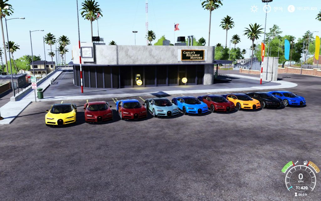 Bugatti Chiron SportFs19 v1.0 FS19 Mod | FS25 Mods / FS22 Mods