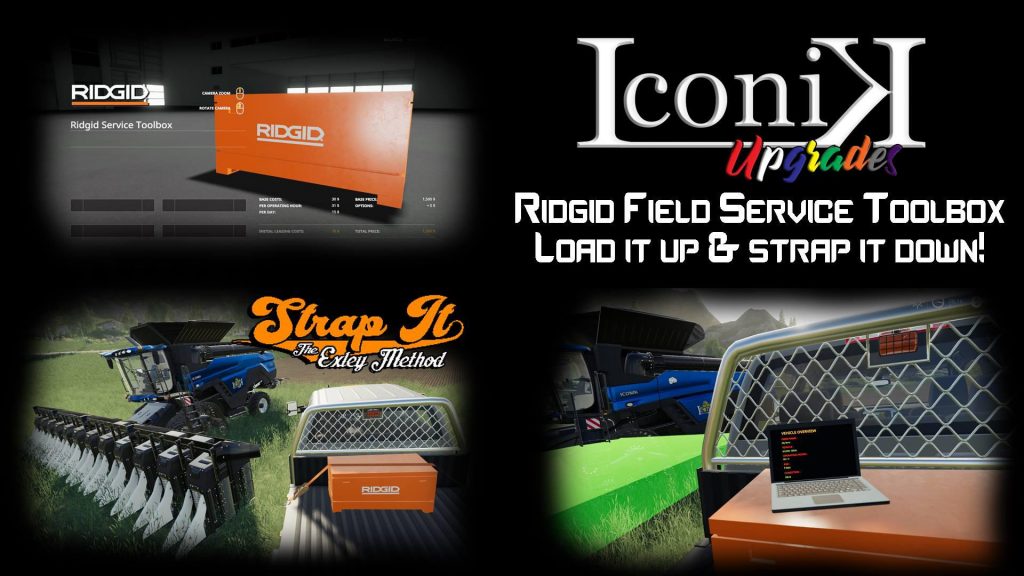 Iconik Ridgid Service Toolbox v1.0 FS19 Mod | FS25 Mods / FS22 Mods