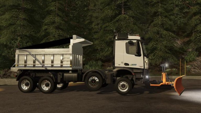 Service d'hiver Mercedes Arocs + chute de neige v1.0 FS19 Mod | FS25 ...