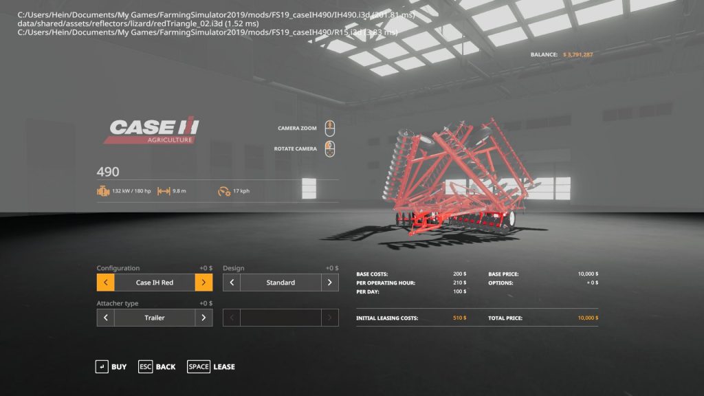 Case IH 490 Disc v1.0.0.0 FS19 Mod | FS25 Mods / FS22 Mods