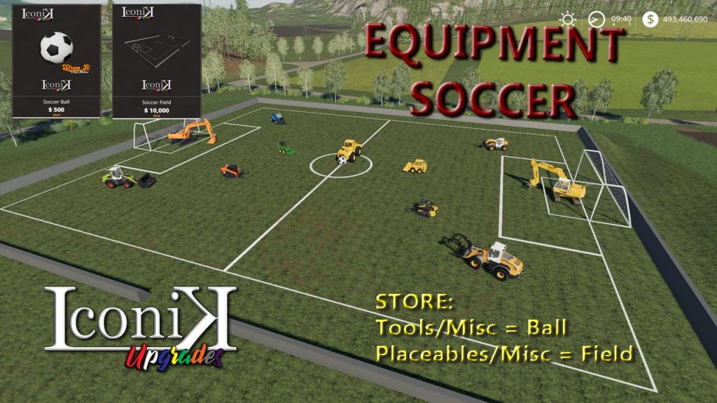 Iconik Soccer Set v1.0 FS19 Mod | FS25 Mods / FS22 Mods