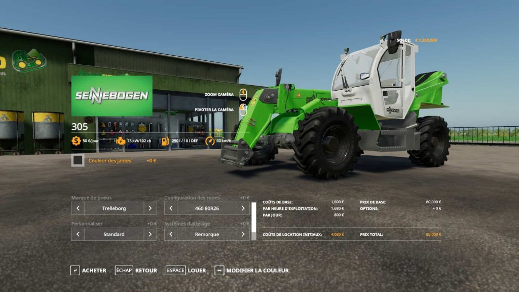 Chariot télescopique Sennebogen 305 V1.0.0.0 FS19 Mod | FS25 Mods ...