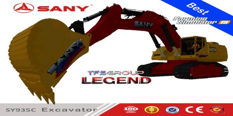GRANDE EXCAVATRICE SANY SY935C v1.5 FS19 Mod | FS25 Mods / FS22 Mods