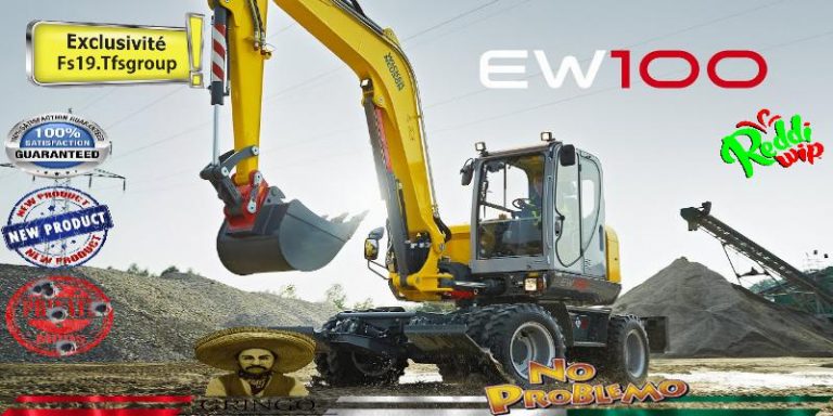 EXCAVATRICE WACKER NEUSSON v1.5 FS19 Mod | FS25 Mods / FS22 Mods