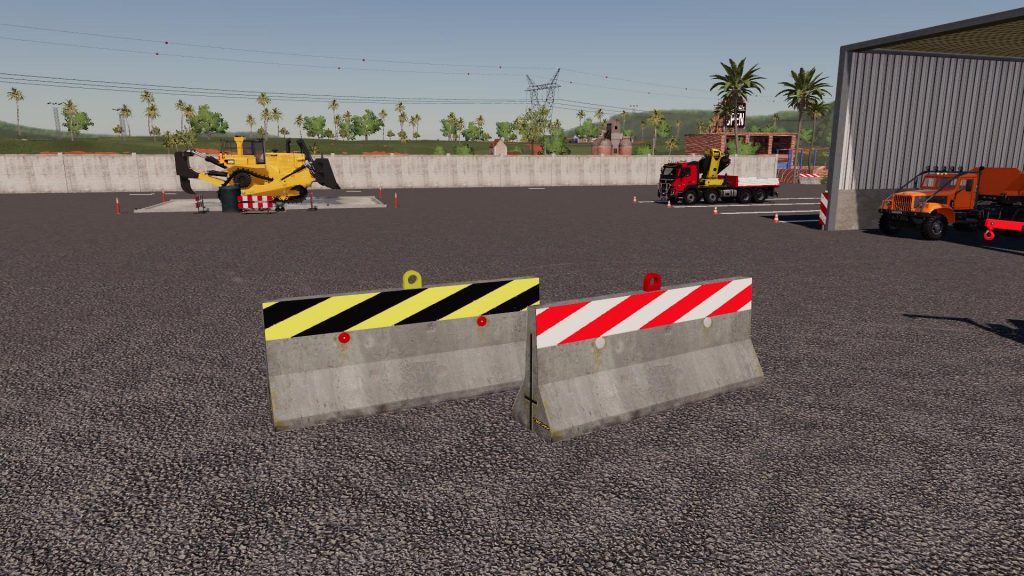 Road Barrier Pack Final v1.2 FS19 Mod | FS25 Mods / FS22 Mods