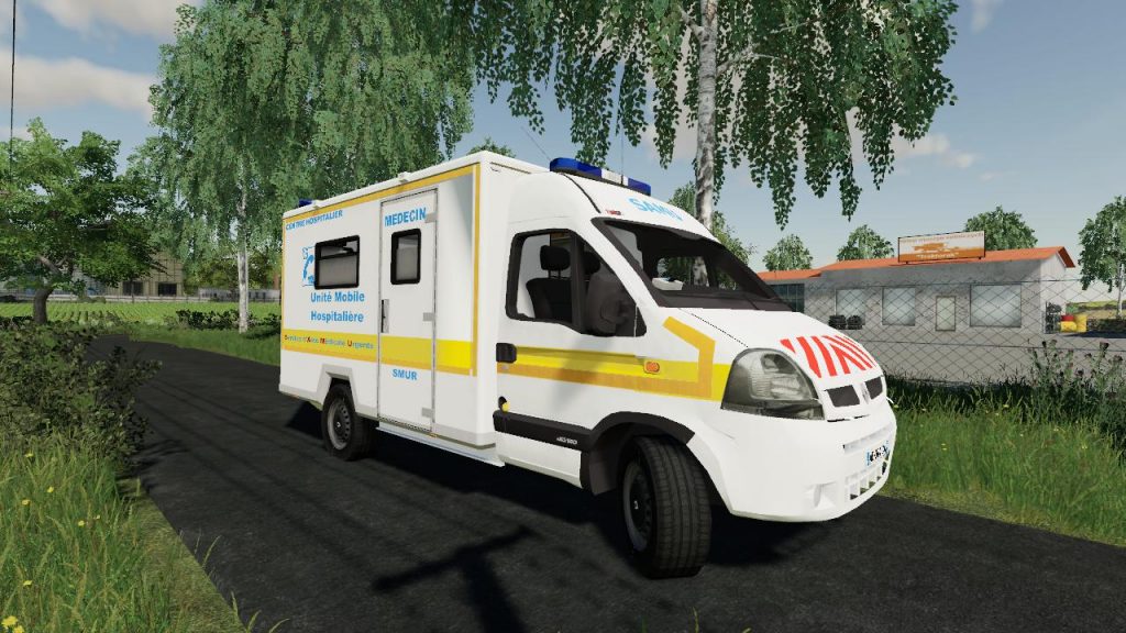 AMBULANCE SAMU v1.0 FS19 Mod | FS25 Mods / FS22 Mods