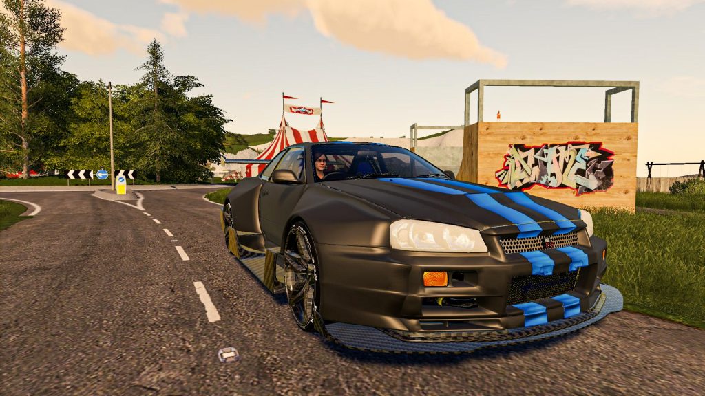 Nissan Skyline GTR R34 v1.0 FS19 Mod | FS25 Mods / FS22 Mods
