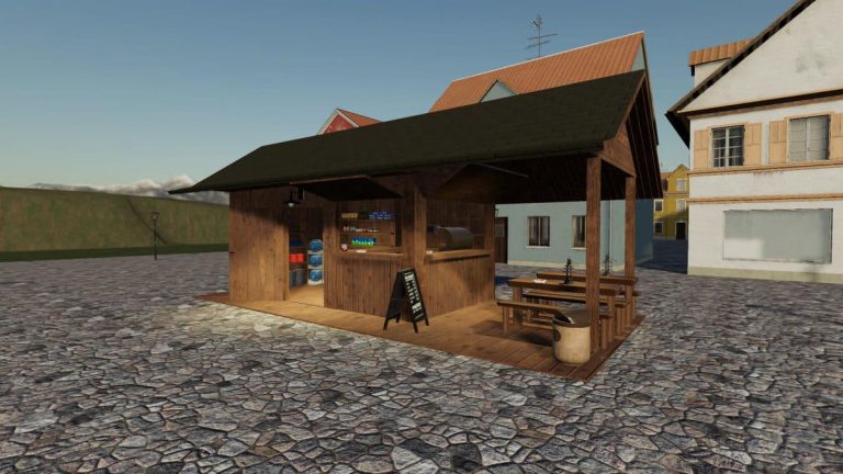 Booth Imbiss v1.0 FS19 Mod | FS25 Mods / FS22 Mods