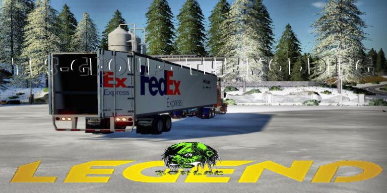 Remorque FedEx v2.0 FS19 Mod | FS25 Mods / FS22 Mods