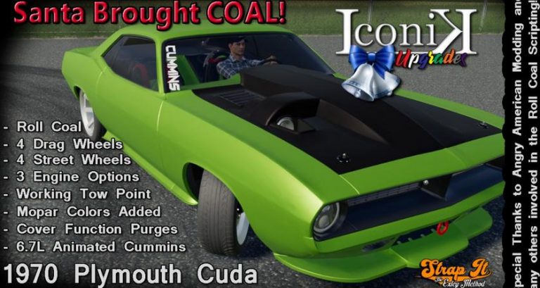 1970 Plymouth Cuda v1.0 FS19 Mod | FS25 Mods / FS22 Mods