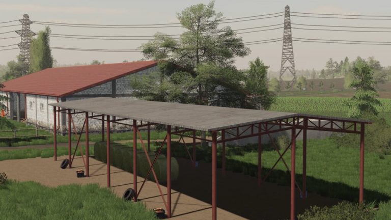 Anciens hangars pour balles v1.0 FS19 - FS22 Mod / F19 Mod