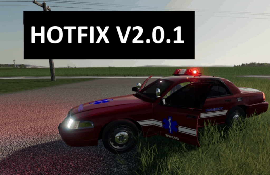Ford Crown Victoria paramédic V2.0.1 FS19 Mod | FS25 Mods / FS22 Mods