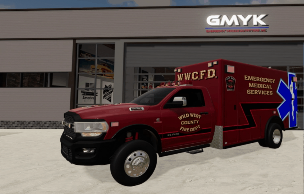 Dodge Ram 3500 Ambulance FS19 Mod | FS25 Mods / FS22 Mods