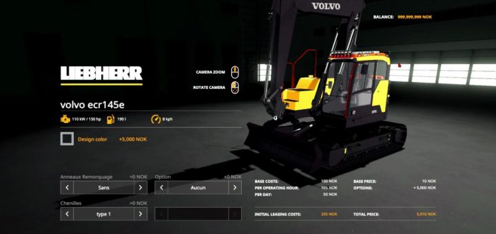 Volvo ECR355E v1.0 FS19 - FS22 Mod / F19 Mod