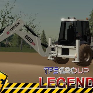 CHARGEUR BAKHOE TEREX 860/880 SX v2.0 FS19 Mod | FS25 Mods / FS22 Mods