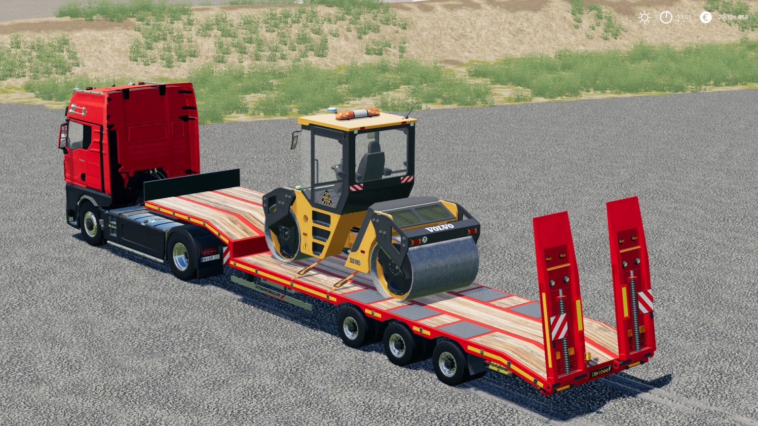 Schwarzmuller Low Loader FIXE v1.0 FS19 Mod | FS25 Mods / FS22 Mods