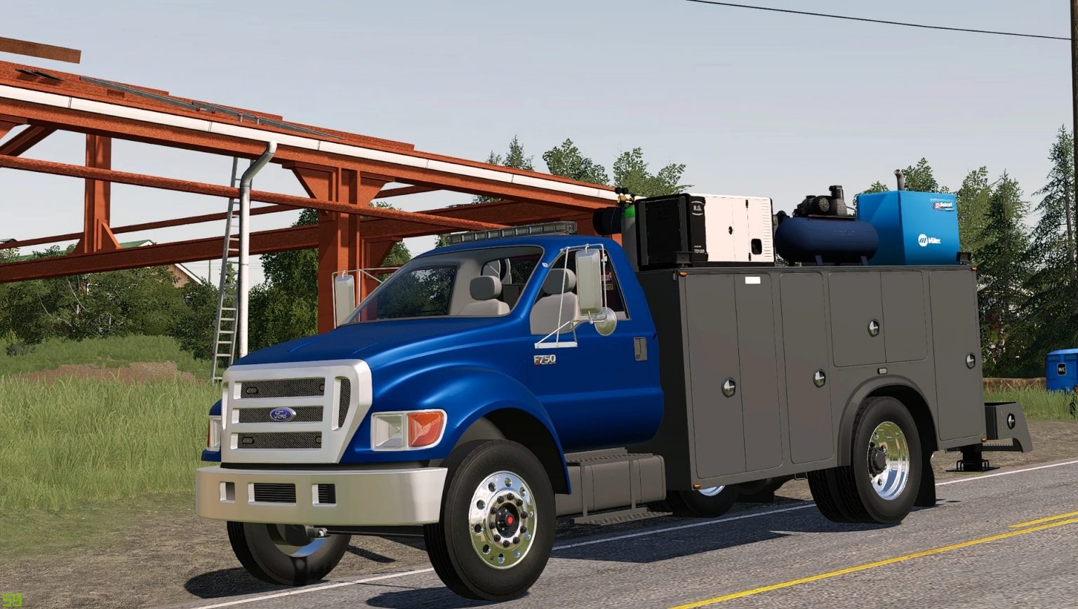 Ford f750 Service v1.0 FS19 Mod | FS25 Mods / FS22 Mods