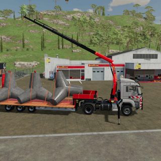 Grue Palfinger FS22 Man TGS V1.0.0.0 Mod | FS25 Mods / FS22 Mods
