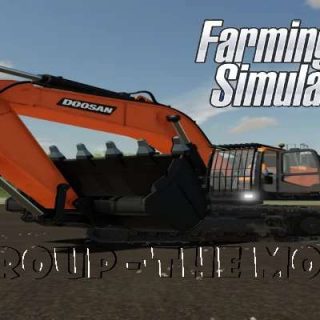 EXCAVATRICE FS22 DOOSAN 120T v1.0 Mod | FS25 Mods / FS22 Mods