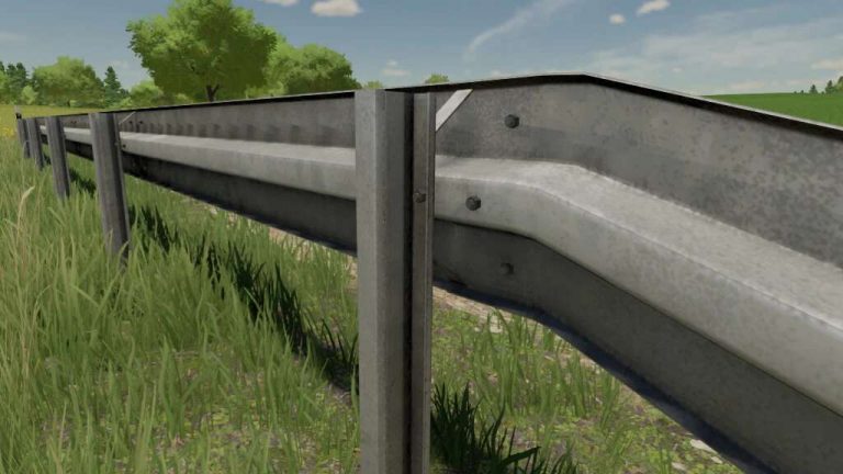 FS22 Crash Barrier Type B (Préfabriqué) v1.0 Mod | FS25 Mods / FS22 Mods