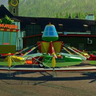 FS22 Invader Fairground Carrousel v1.0.0.0 Mod | FS25 Mods / FS22 Mods