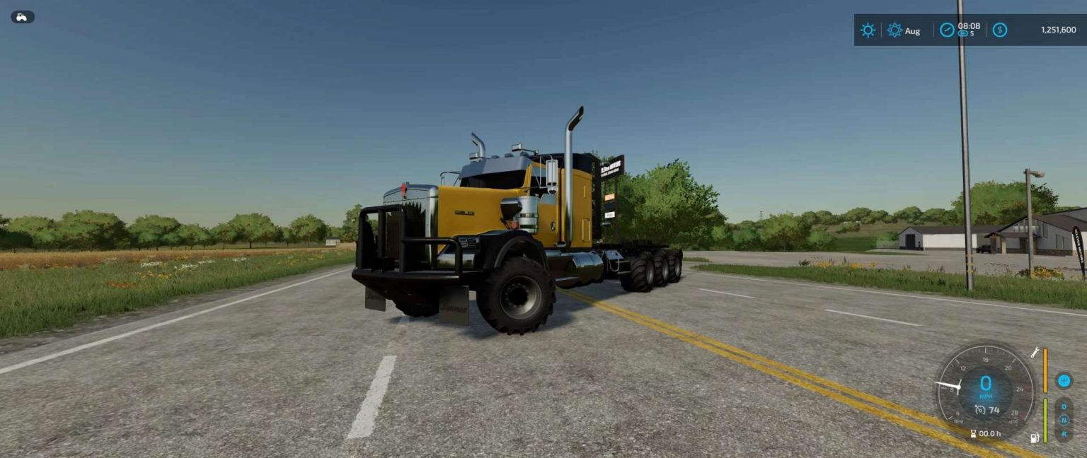 Camion treuil FS22 T800 v1.0.0.0 Mod | FS25 Mods / FS22 Mods