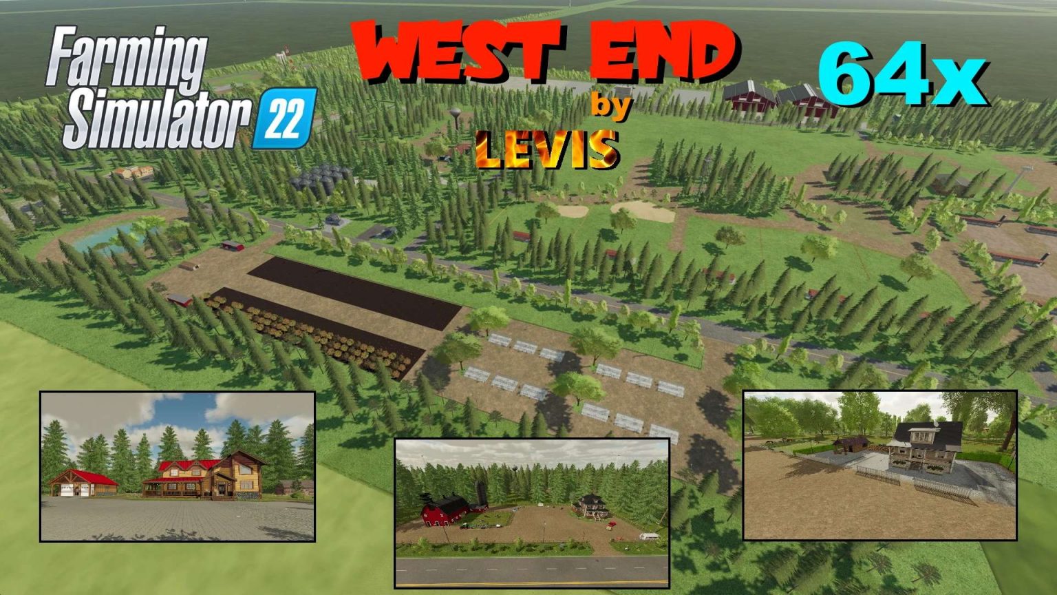 Carte FS22 West End 64x v1.0.0.0 Mod | FS25 Mods / FS22 Mods