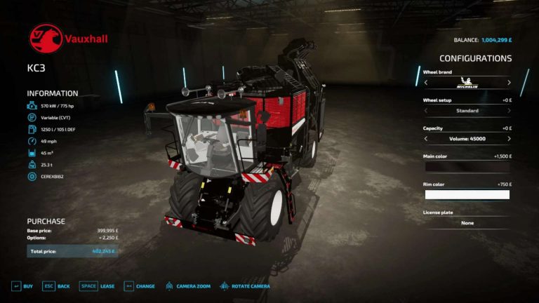 FS22 Vauxhall KC3 Arracheuse de betteraves sucrières/pommes de terre ...