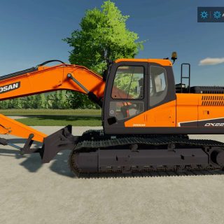 FS22 Doosan DX225 v1.0.0.0 Mod | FS25 Mods / FS22 Mods