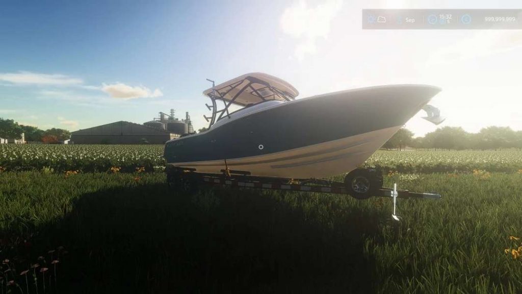 Bateau blanc Grady FS22 v1.0.0.0 Mod | FS25 Mods / FS22 Mods