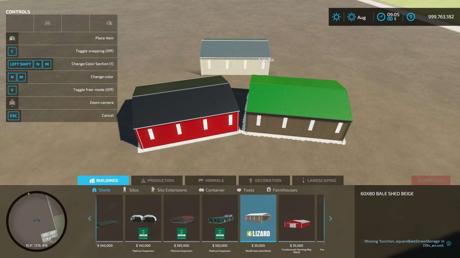 Couleurs placables FS22 v1.0.0.1 Mod | FS25 Mods / FS22 Mods