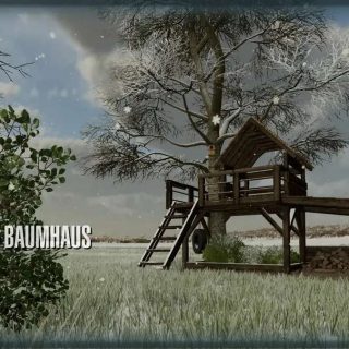 FS22 Oak Tree House v1.0.1.0 Mod | FS25 Mods / FS22 Mods
