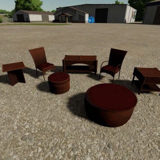 Ensemble de patio en osier FS22 v1.0.0.0 Mod | FS25 Mods / FS22 Mods