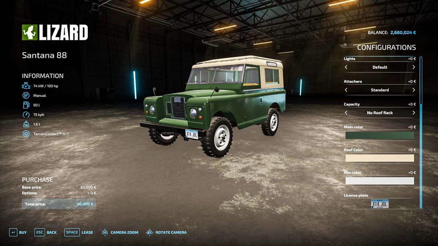 FS22 Santana Moteur 1988 v1.0.0.0 Mod | FS25 Mods / FS22 Mods