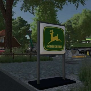 Enseigne au néon John Deere FS22 v1.0.1.2 Mod | FS25 Mods / FS22 Mods