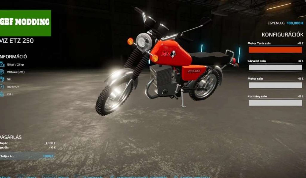 Moto FS22 MZ ETZ 250 v1.0.0.0 Mod | FS25 Mods / FS22 Mods