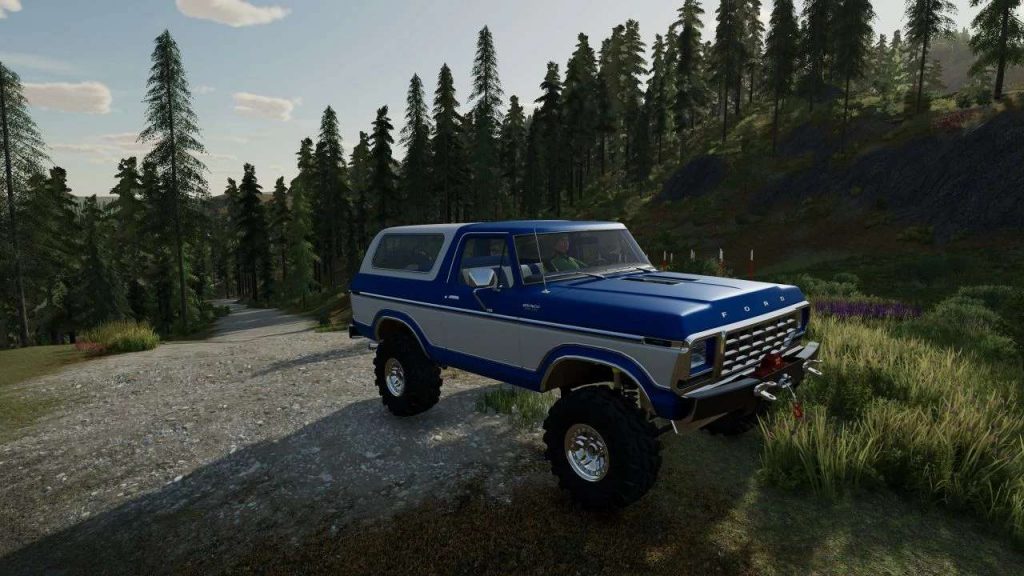 FS22 Ford Bronco personnalisé 1978 v2.0.0.0 Mod | FS25 Mods / FS22 Mods