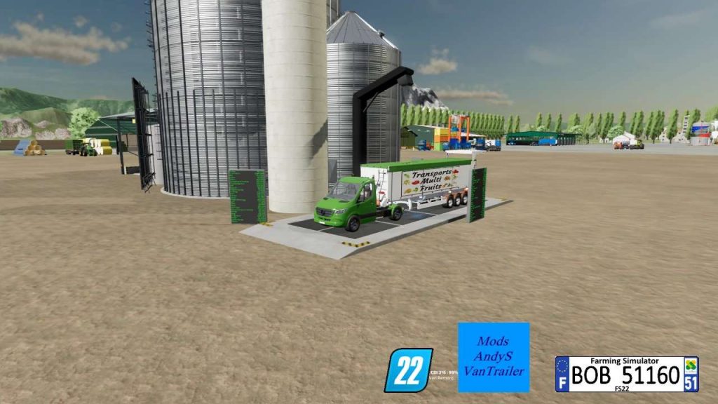 FS22 Fourgon Remorque Grain 2 v1.0.0.0 Mod | FS25 Mods / FS22 Mods
