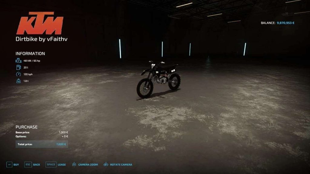 FS22 KTM Dirtbike v1.0.0.0 Mod | FS25 Mods / FS22 Mods