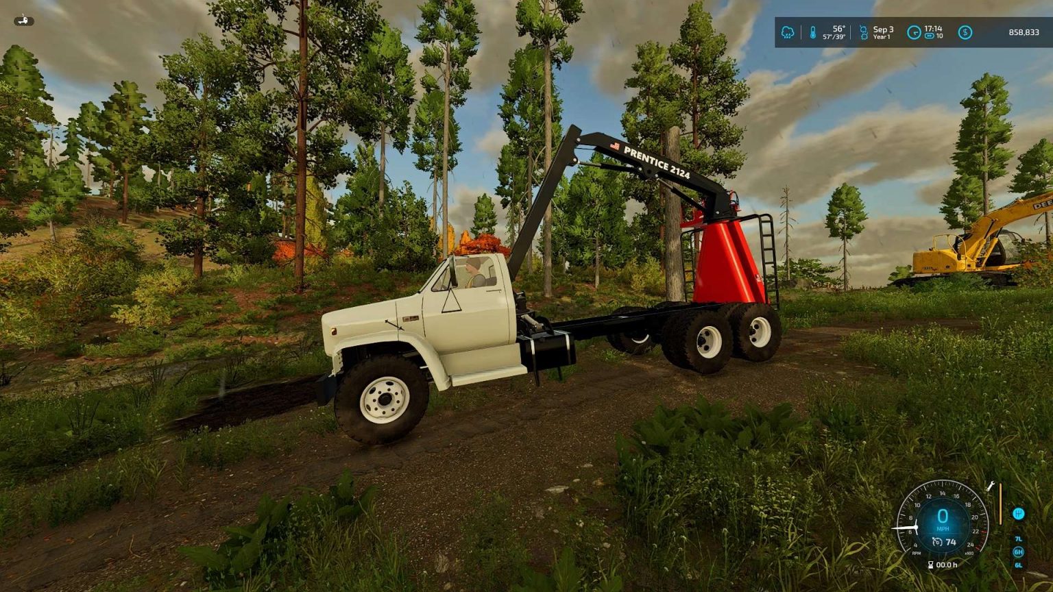 Support arrière pour camion chargeur de grumes FS22 C-60 v1.0.0.0 Mod | FS25 Mods / FS22 Mods