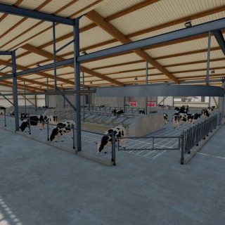 FS22 Grande étable à vaches avec GEA Mixfeeder v1.0.1.0 Mod | FS25 Mods ...