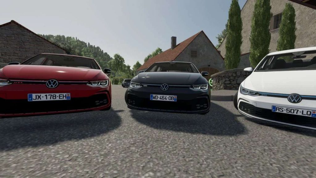 FS22 Volkswagen Golf 8 GTI v1.0.0.1 Mod | FS25 Mods / FS22 Mods