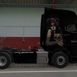 FS22 MAN TG3 TGX Skull Girl Skin v1.0.0.0 Mod | FS25 Mods / FS22 Mods