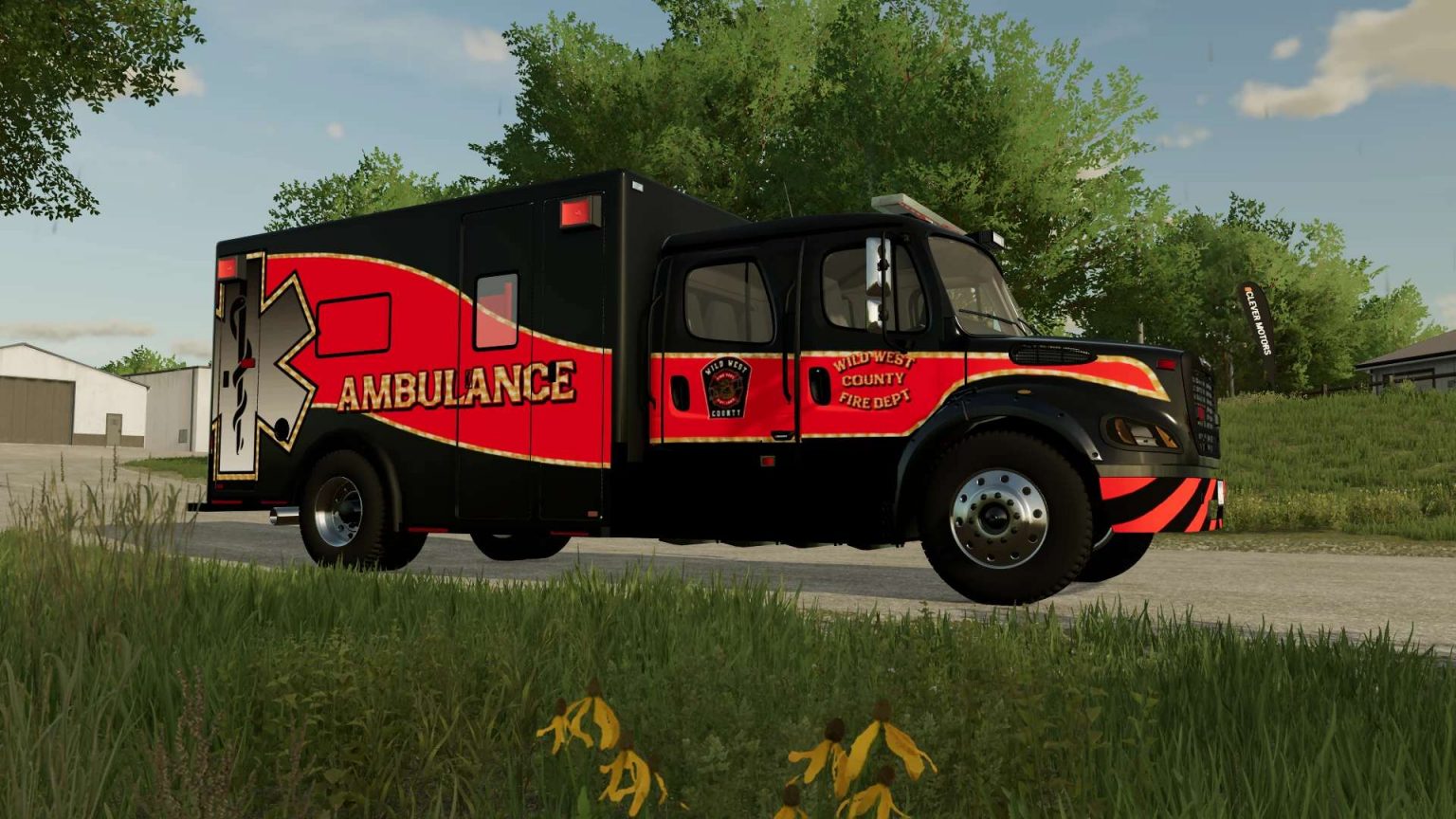 Ambulance Freightliner FS22 M2 v4.0.0.0 Mod | FS25 Mods / FS22 Mods