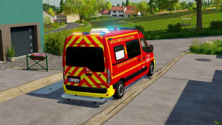 FS22 Renault Master IV VSSUAP SDIS 74 (Pompiers) v1.0.0.0 Mod | FS25 Mods / FS22 Mods