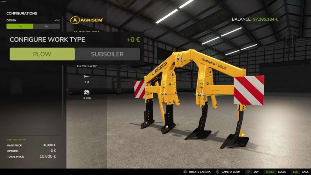 FS25 Sous-soleuse pour contrats de labour v1.0.0.0 Mod | FS25 Mods / FS22 Mods