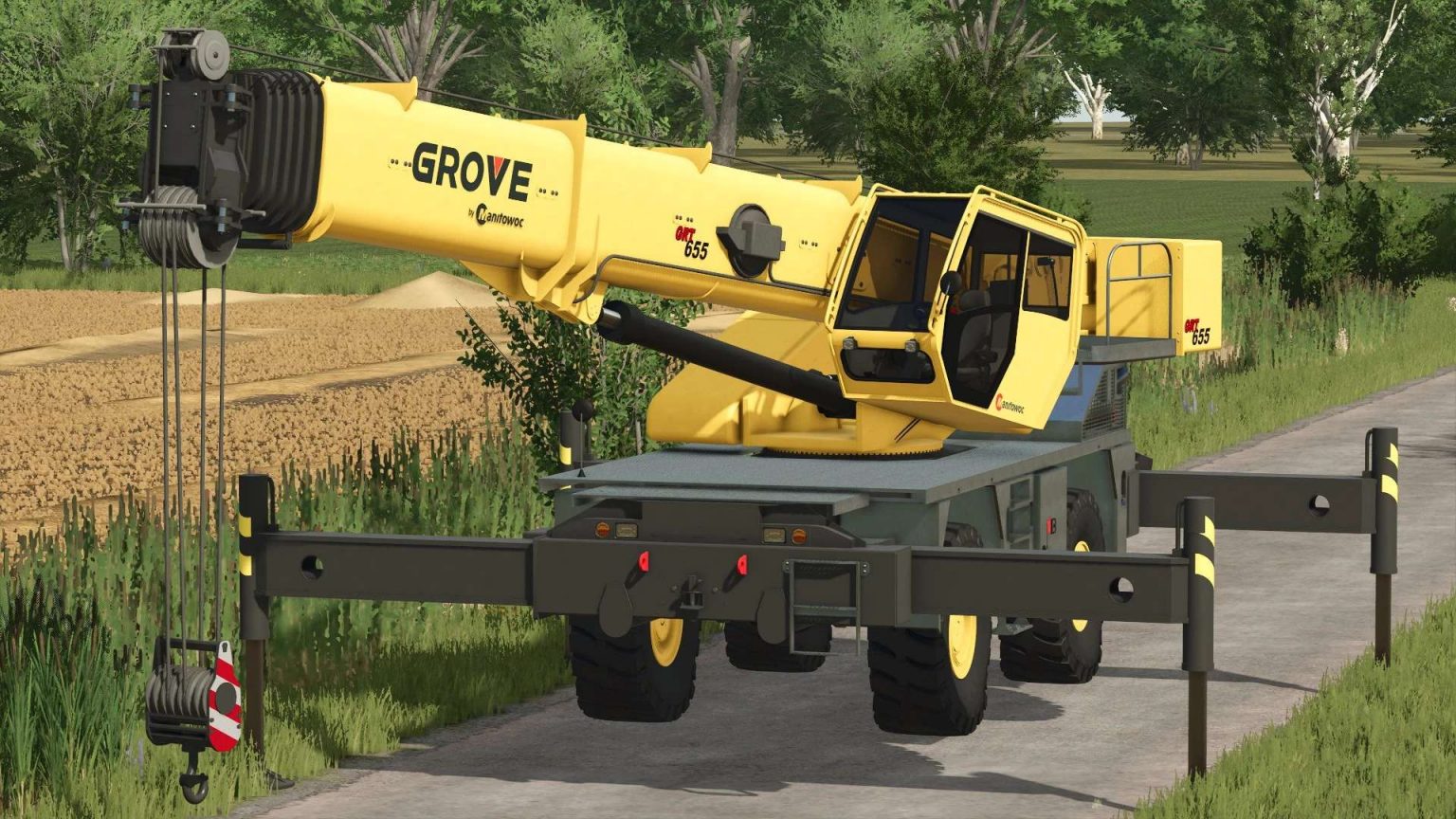 FS25 Grue tout-terrain Grove GRT655 v1.0.0.0 Mod | FS25 Mods / FS22 Mods