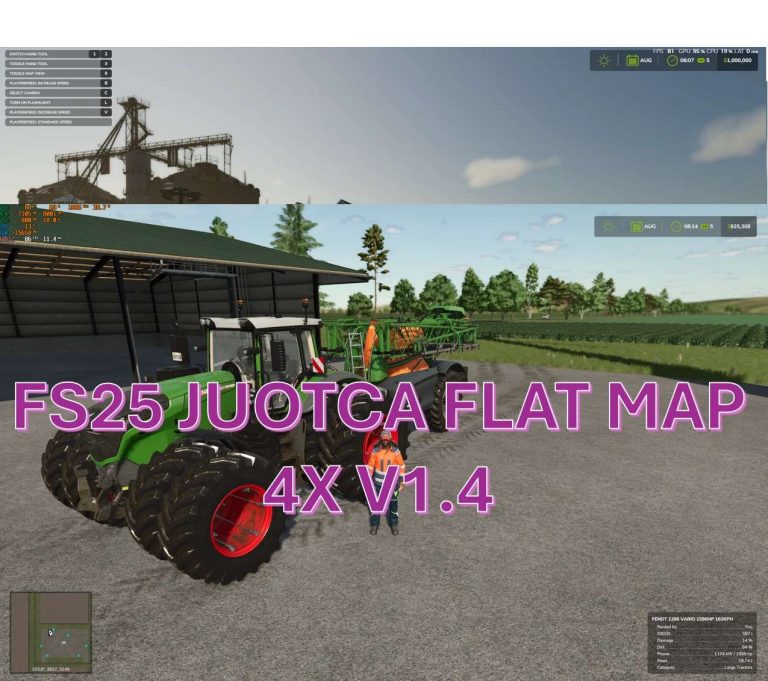 FS25 Carte plate Juotca 4X V1.4.0.0 Mod | FS25 Mods / FS22 Mods